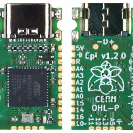 Epi 32U4 development board side view - Electronics-Lab.com