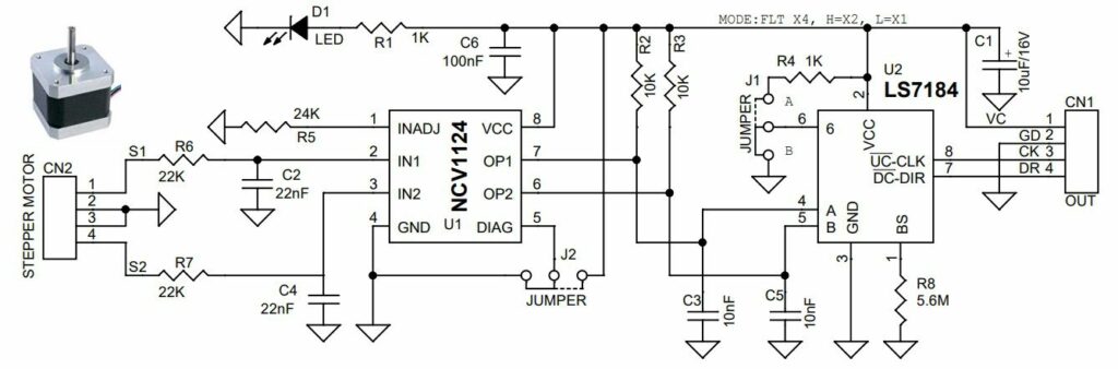 Stepper Motor Based Rotary Encoder with Clock and Up/Down Direction Signal Output - Electronics-Lab