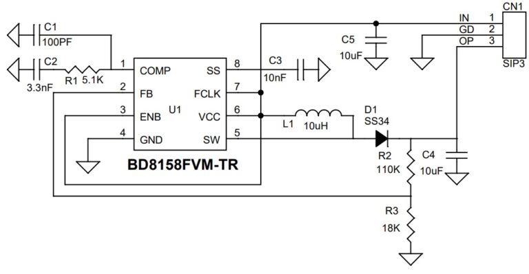 9v 45ma Boost Converter Output With Input 21v To 55v Electronics Lab