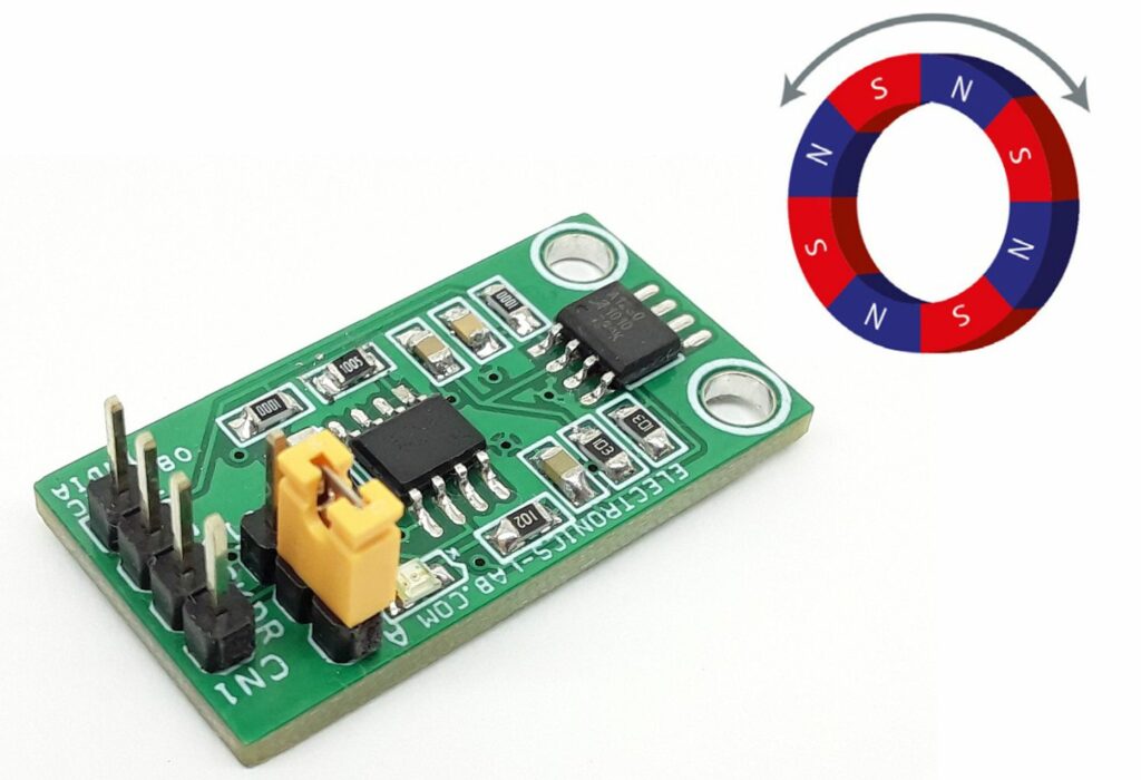 Signal Conditioning Module For Magnetic Rotary Encoder With Clock And Updown Direction Signal