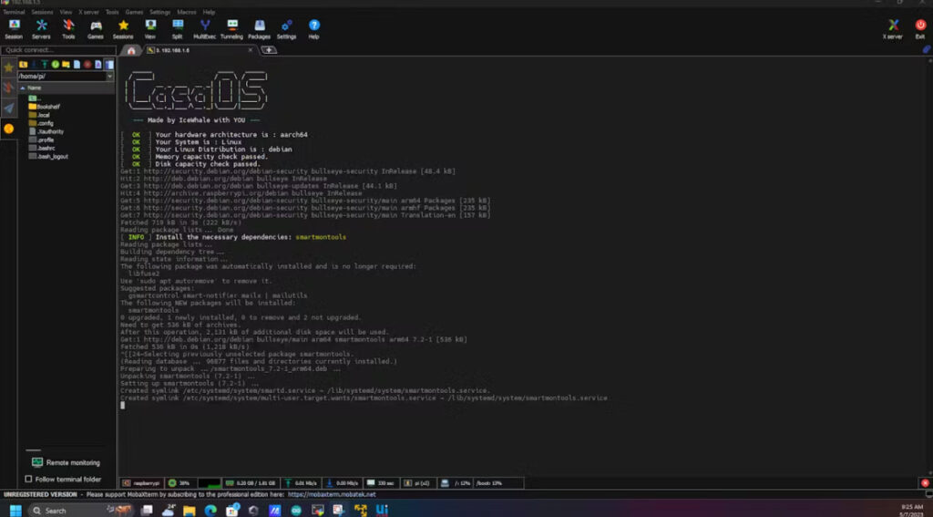 Installation of Casa OS on Raspberry Pi - Electronics-Lab