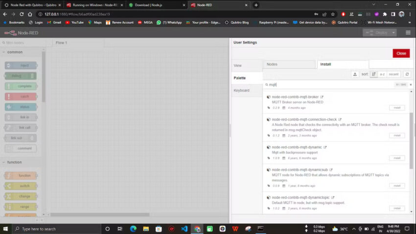 Node Red with MQTT on Raspberry Pi - Electronics-Lab