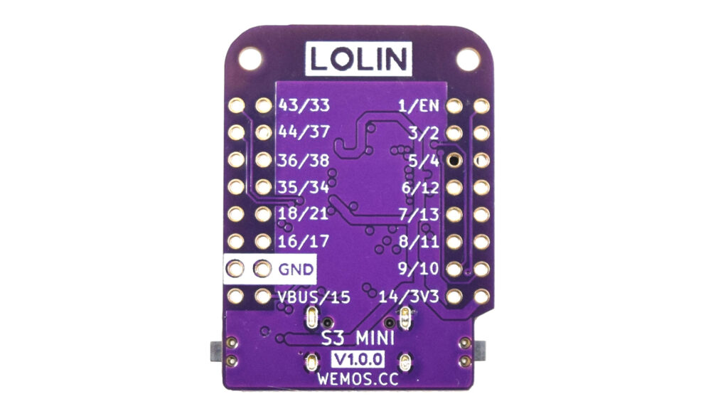 Wemos LOLIN S3 Mini Conforms to the Mini Form Factor - Electronics-Lab