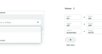 Value Drop Down Widget - Electronics-Lab.com