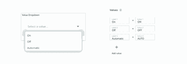 Value Drop Down Widget Electronics 