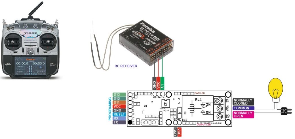 RC Radio Controlled Switch with Relay - Electronics-Lab