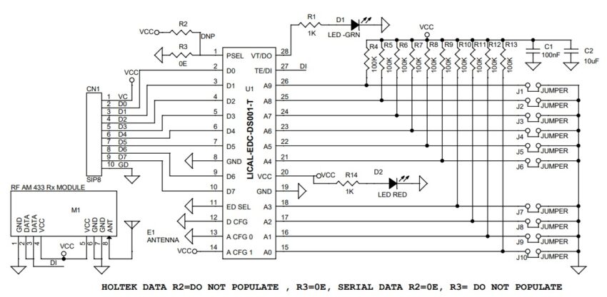 8 Channel RF Remote Receiver with Holtek and Serial Protocol - Electronics-Lab