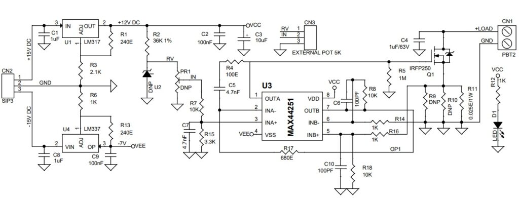 DC Electronic Load - 1A - Electronics-Lab