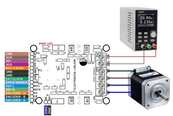 High Power Bipolar Stepper Motor Driver with SPI Interface - Electronics-Lab