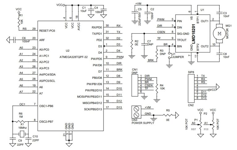 DC Motor Position Control Using Potentiometer - Arduino Compatible ...