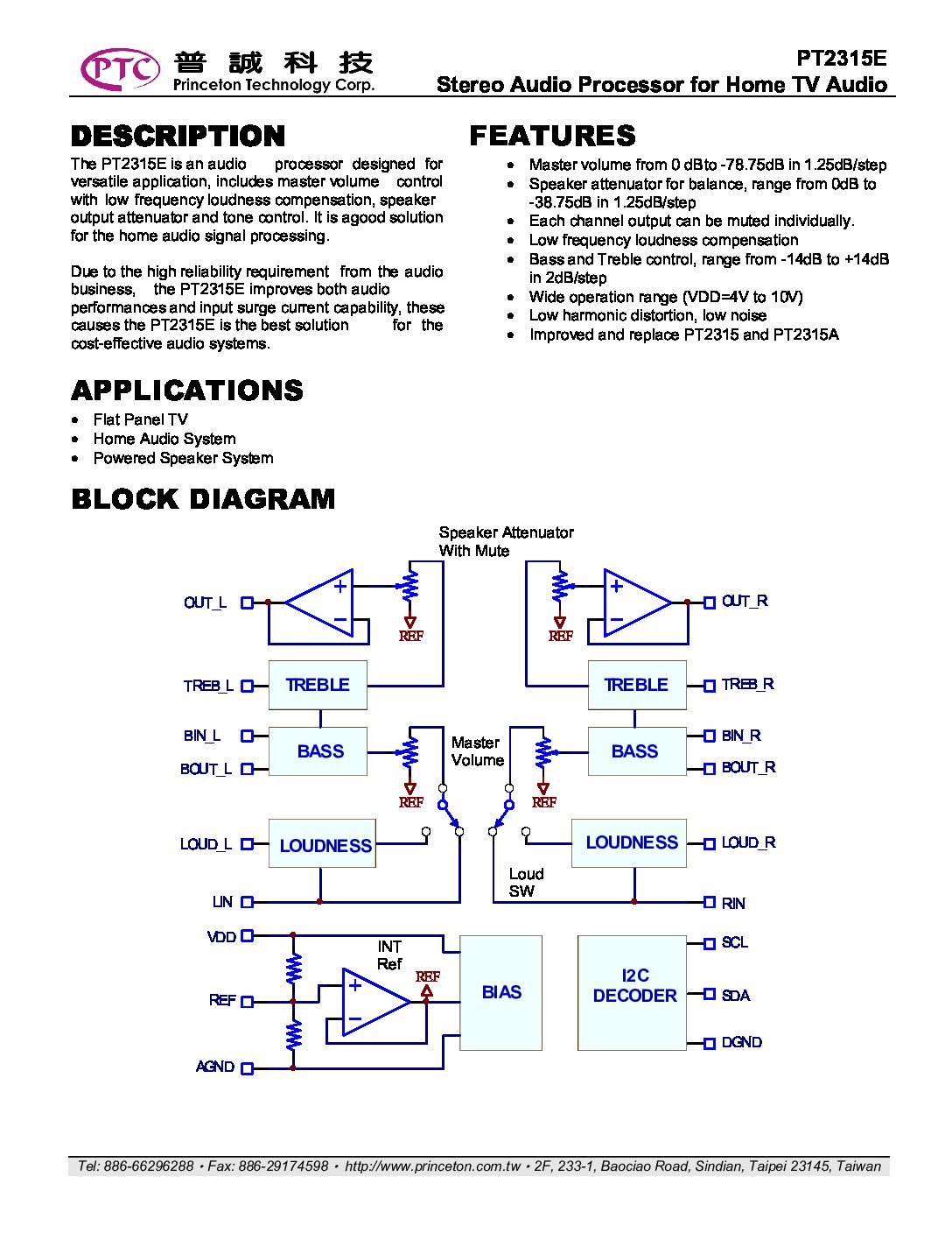 PT2315E-PrincetonTechnology - Electronics-Lab.com