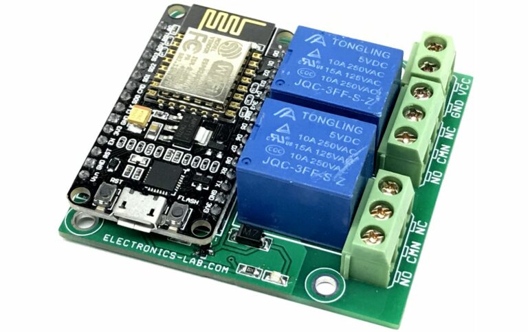2 Channel Wi-Fi Relay Module Using ESP8266 NodeMCU - Electronics-Lab