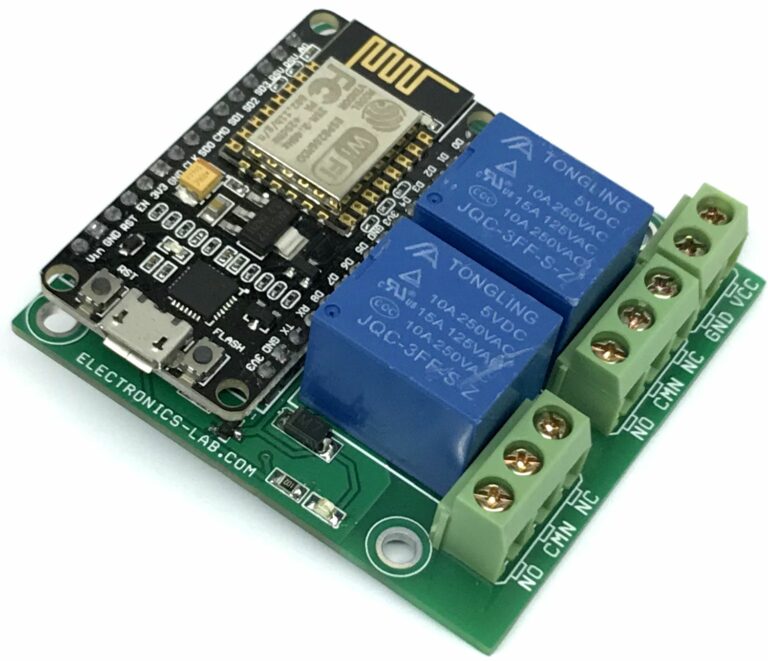 2 Channel Wi-Fi Relay Module Using ESP8266 NodeMCU - Electronics-Lab
