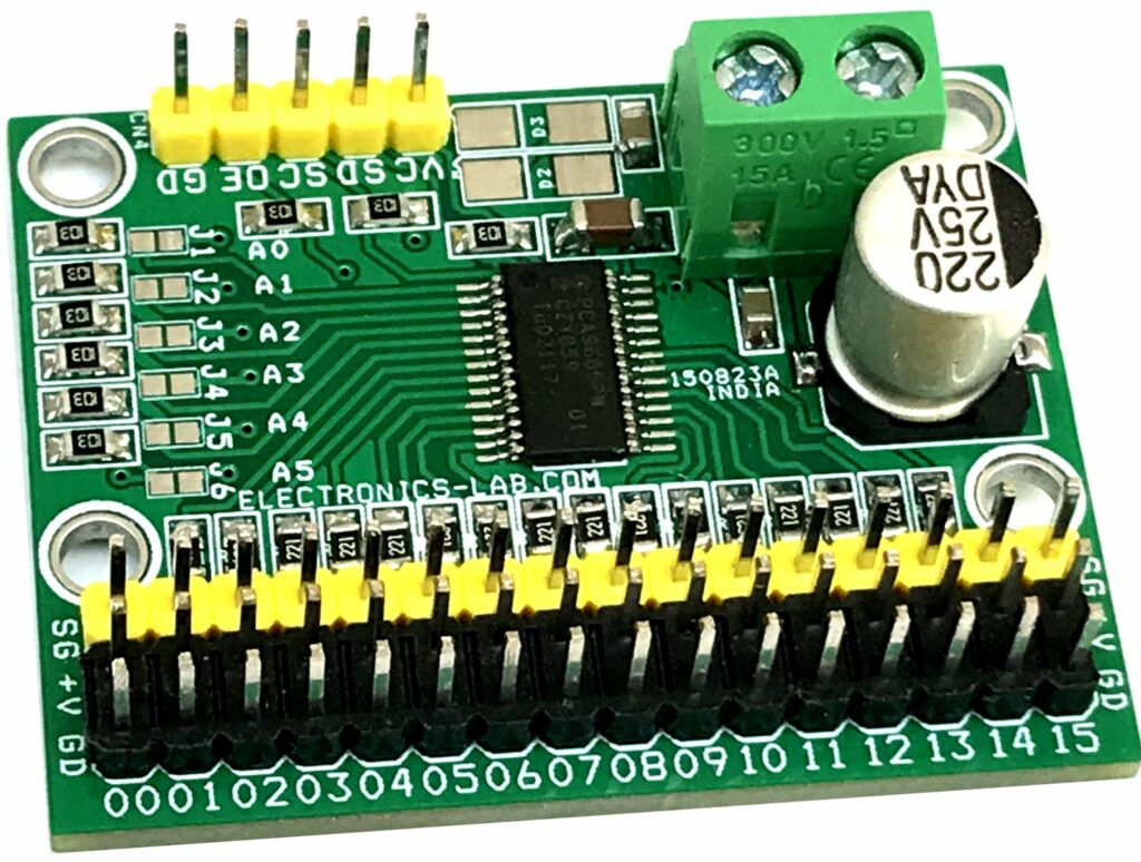 16 Channel RC Servo Driver with I2C Interface - Electronics-Lab