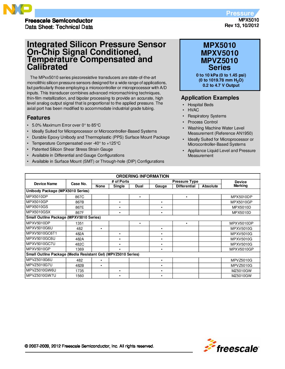 MPX5010 - Electronics-Lab.com
