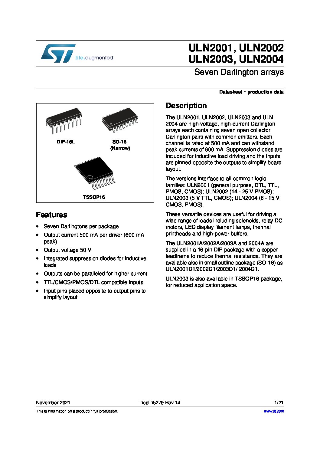 ULN2003 - Electronics-Lab.com