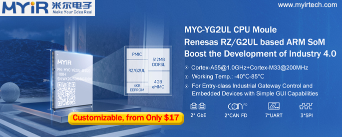 MYIR Launched ARM SoM based on Renesas RZ/G2UL Processor - Electronics-Lab