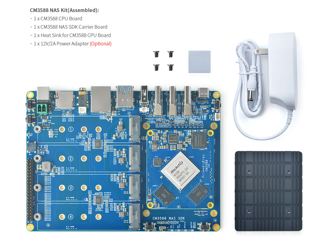 FriendlyELEC’s New NAS Kit Features RK3588 SoC with Quad M.2 Key M ...