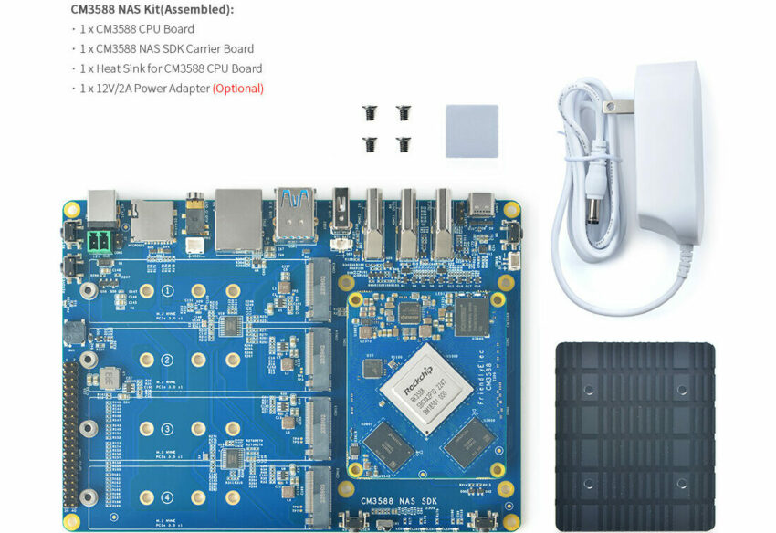 FriendlyELEC’s New NAS Kit Features RK3588 SoC with Quad M.2 Key M ...