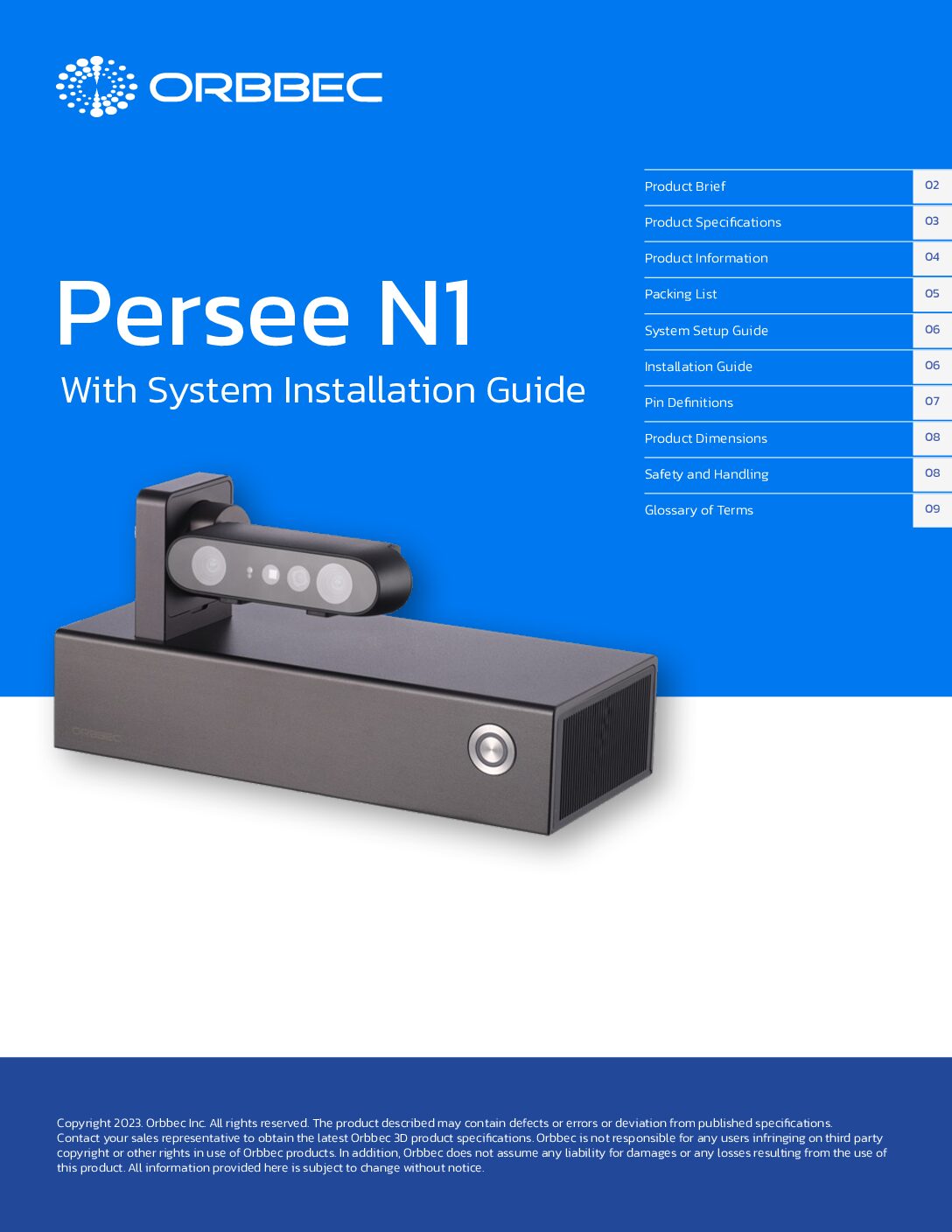 ORBBEC_Datasheet_Persee N1 - Electronics-Lab.com