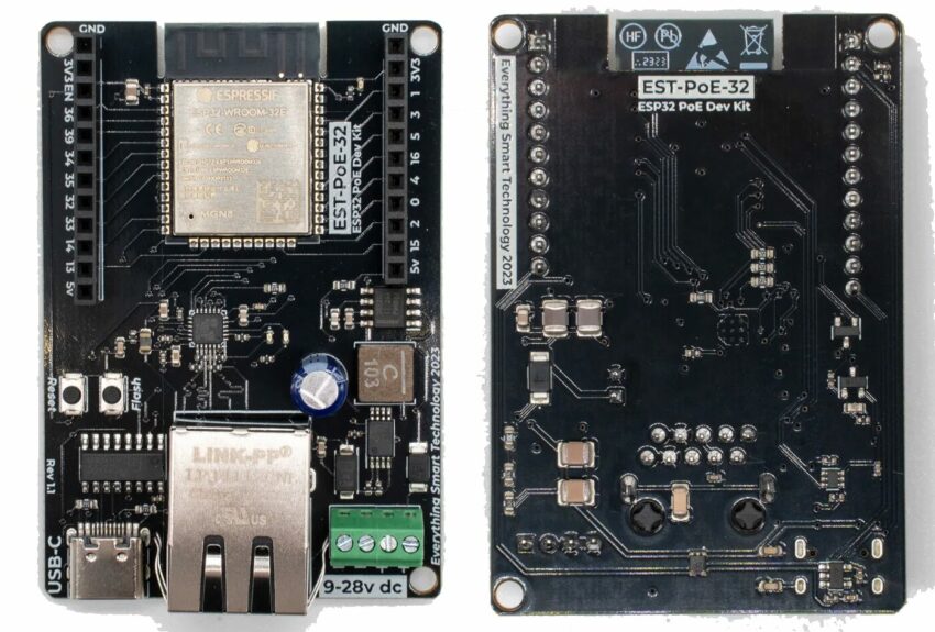 est-poe-32-esp32-poe-development-board-back-front - Electronics-Lab.com
