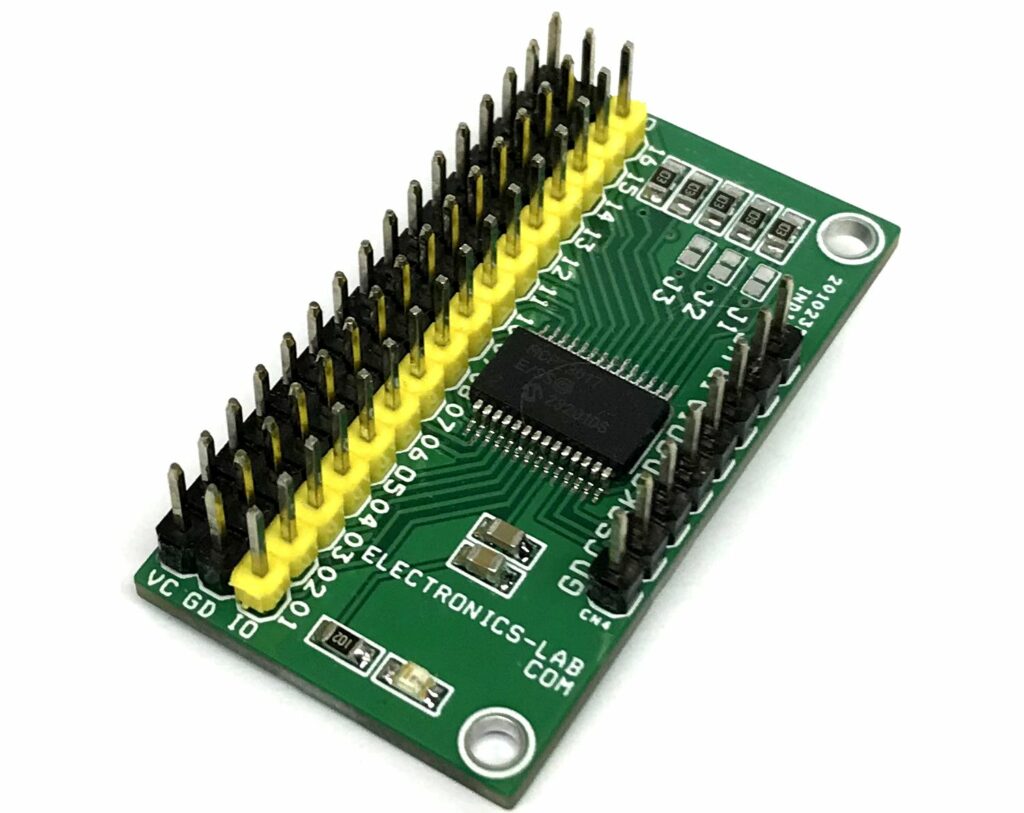 16 Bit Io Expander With Serial Interface Spi Or I2c Electronics Lab