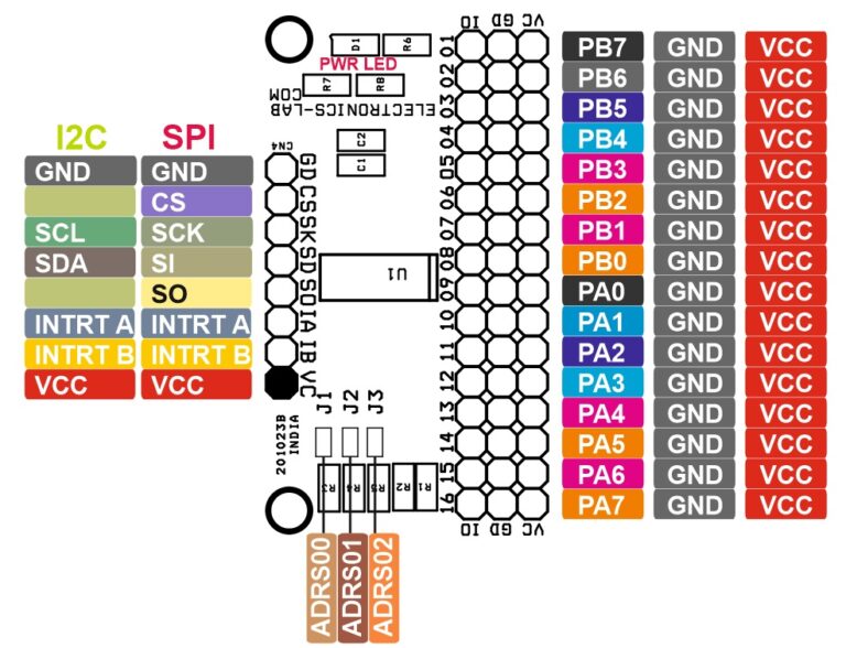 16 Bit Io Expander With Serial Interface Spi Or I2c Electronics Lab