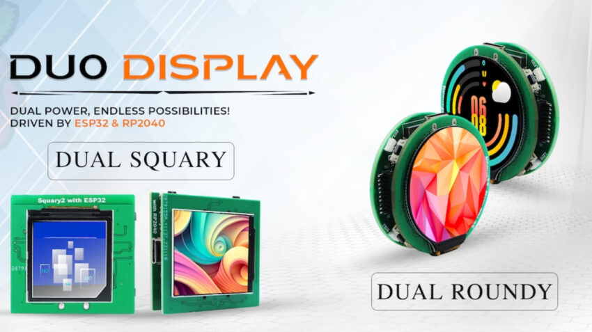 Duo Display Equipped with RP2040 and ESP32 Microcontrollers ...