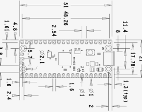 Raspberry Pi Pico Dimensions - Electronics-Lab.com