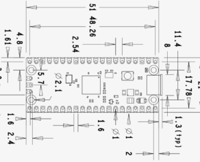 Raspberry Pi Pico Dimensions - Electronics-Lab.com