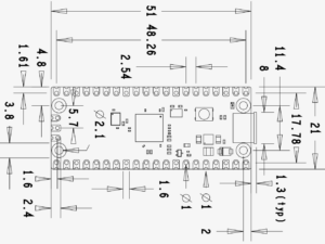 Raspberry Pi Pico Dimensions - Electronics-Lab.com