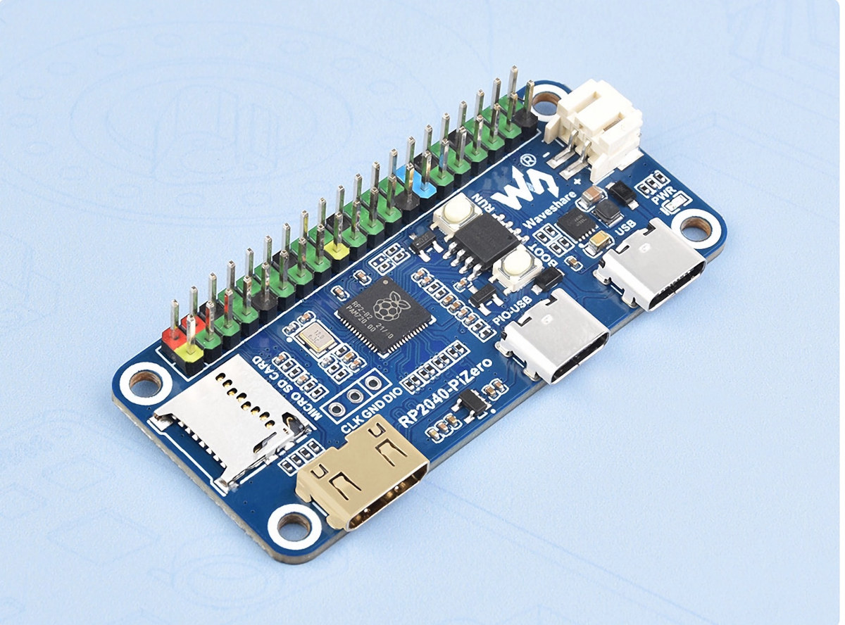 Waveshare RP2040-PiZero: A Compact Raspberry Pi RP2040 Board in the Pi ...