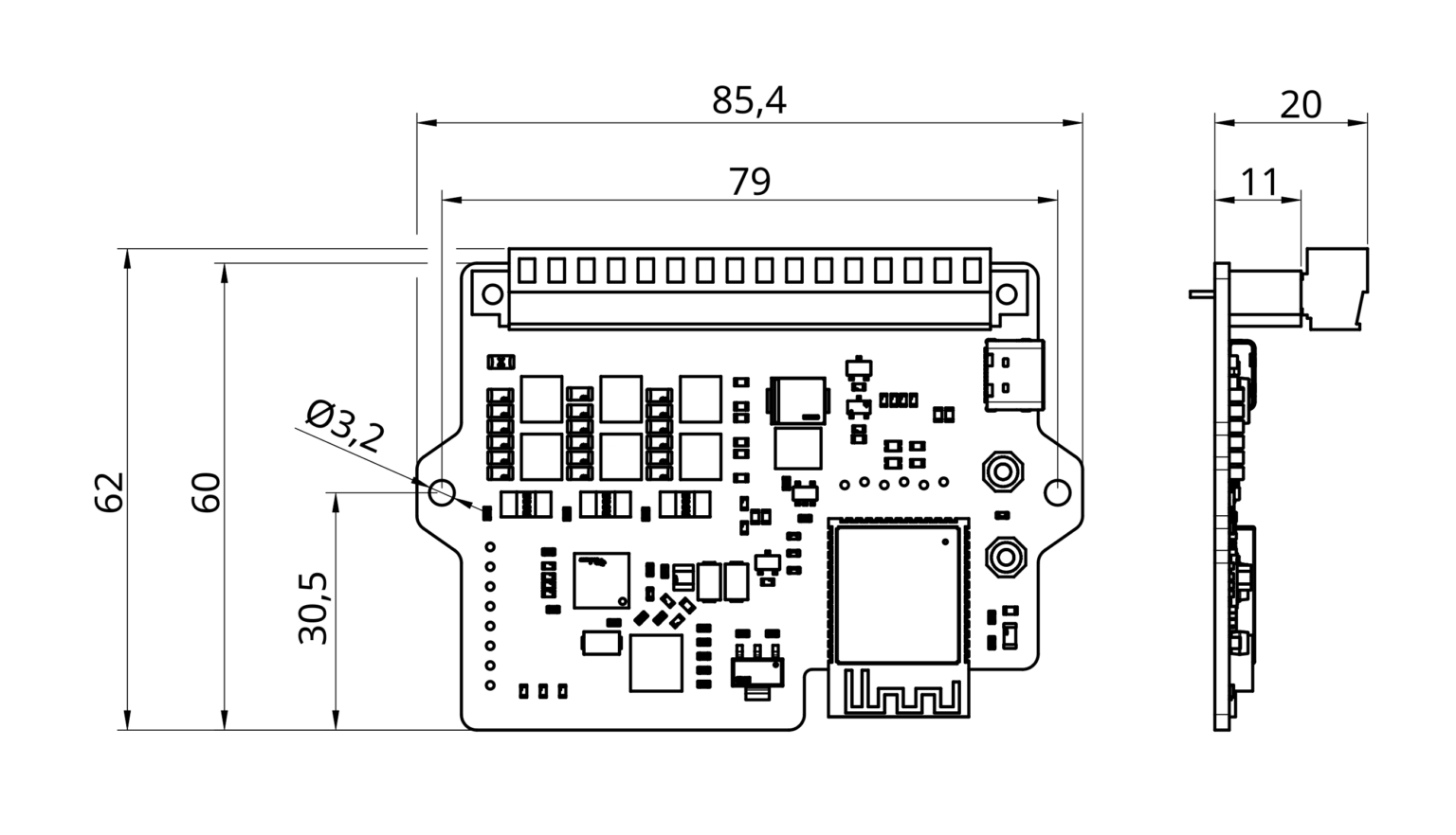 FOCn BLDC Motor Driver - A ESP32-S3-based module that supports ...