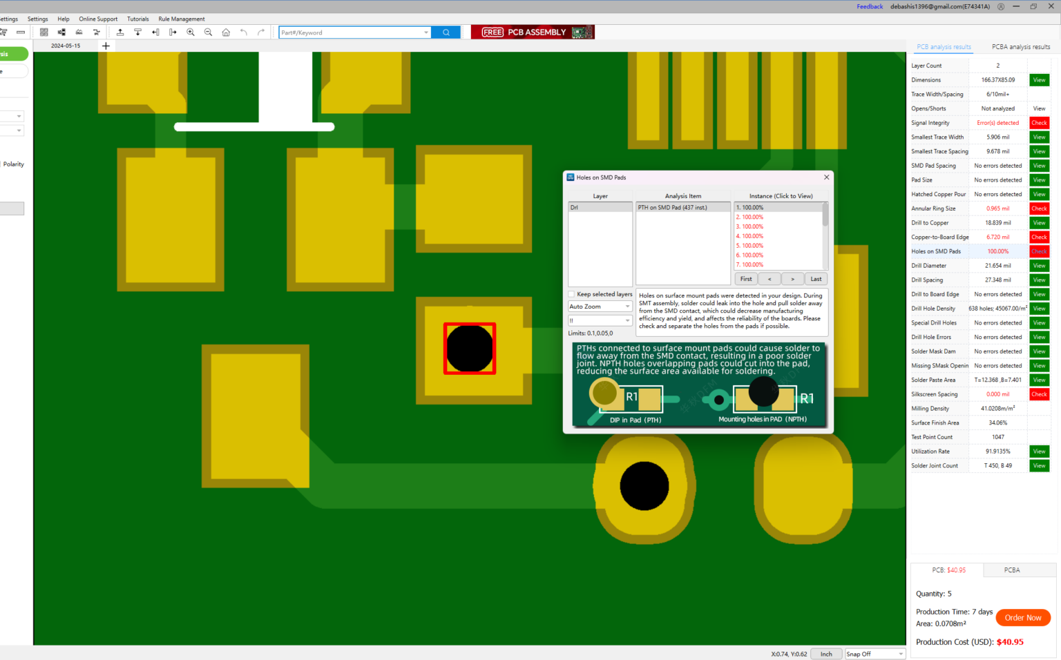 Review of HQDFM - A Tool from NextPCB for Easy Analysis of your PCB - Electronics-Lab