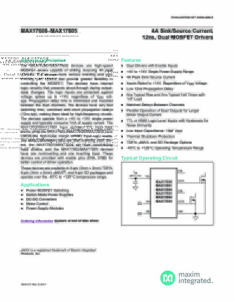 MAX17600-MAX17605 - Electronics-Lab.com