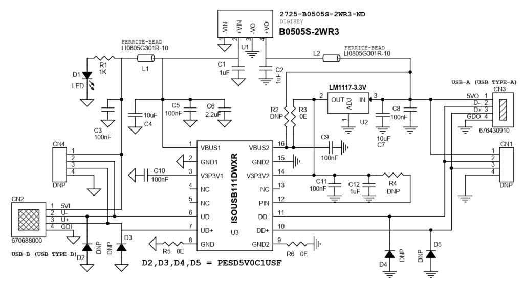 Isolated USB Repeater - USB2.0 - Electronics-Lab