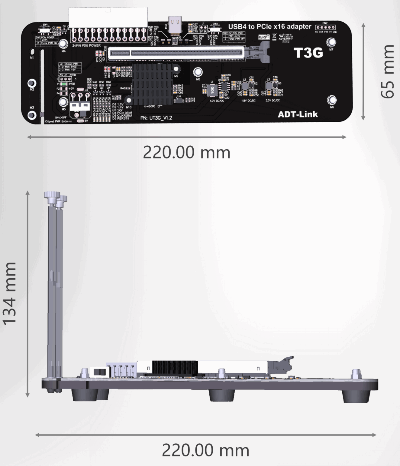 ADT-Link UT3G USB4 to PCIe Adapter is Designed to Drive ADT-Link UT3G USB4 to PCIe Adapter is Designed to Drive