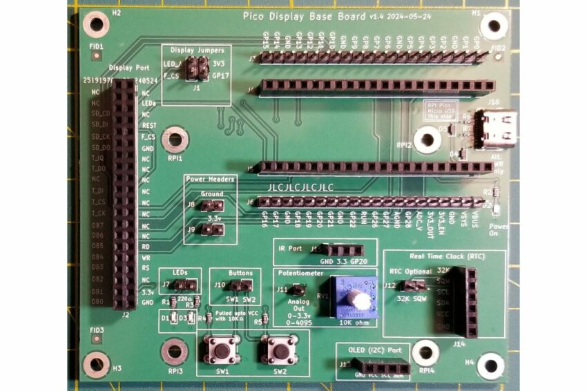 Pico Display Base Board A Versatile Platform For Raspberry Pi Pico Based Lcd Projects