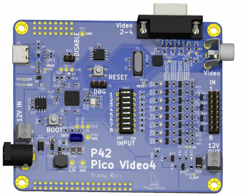 The P42 Pico-Video4 Rev1 supports PAL and NTSC systems - Electronics-Lab