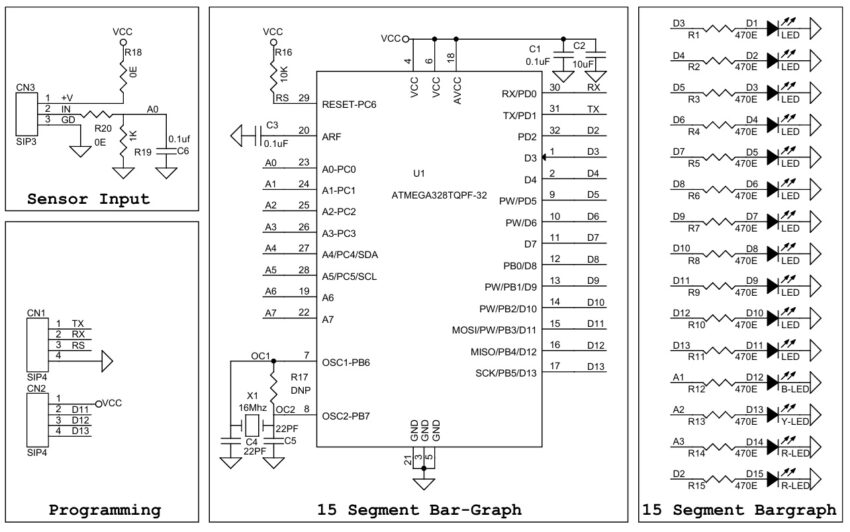 Fuel Level Monitor with 15 Segments Bar-Graph Display - Electronics-Lab