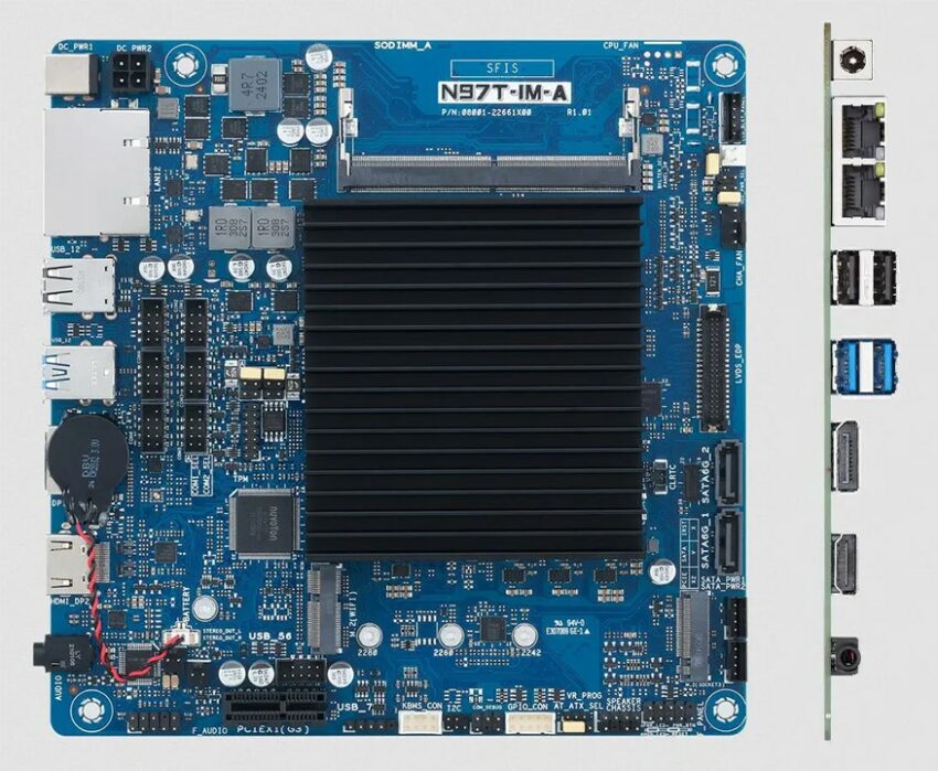 ASUS N97T-IM-A Thin Mini-ITX Motherboard with Intel Alder Lake-N N97, DDR5, Dual LAN, and ...