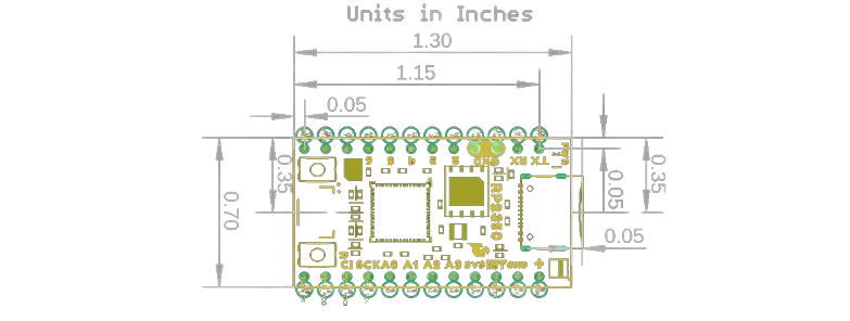 SparkFun ProMicro RP2350 Dimensions - Electronics-Lab.com