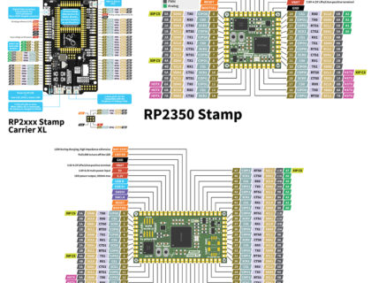 Raspberry Pi RP2350 Stamp and RP2350 Stamp XL pinout - Electronics-Lab.com