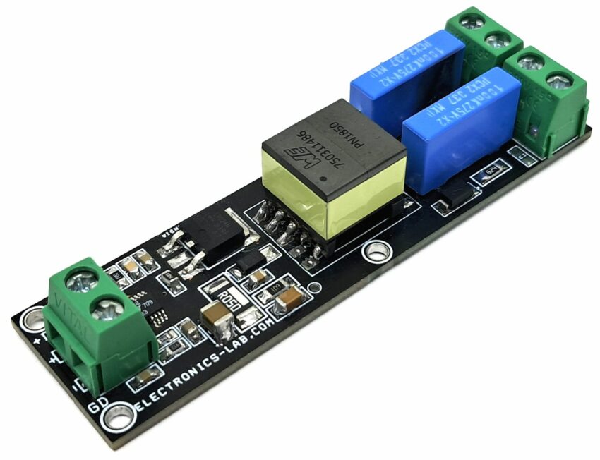 ±340V DC Output, 15V DC Input, Isolated Flyback Converter - Electronics-Lab