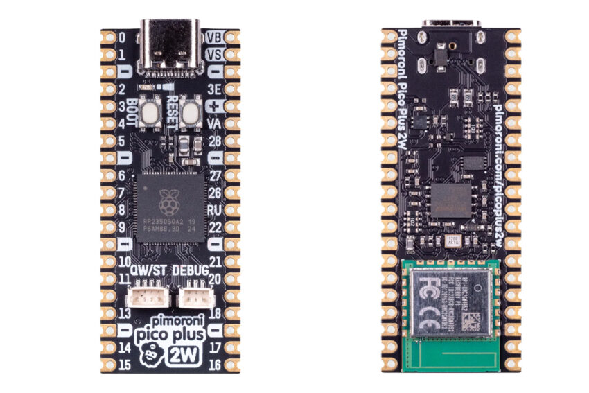 Pimoroni Pico Plus 2 W Top And Bottom Electronics Lab