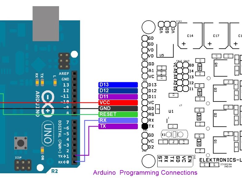arduino ide programing connections - Electronics-Lab.com
