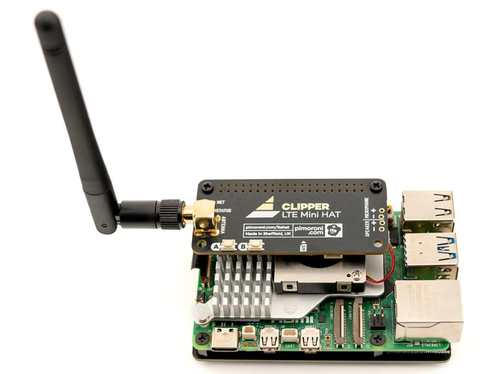 Clipper HAT Mini Adds 4G LTE to Raspberry Pi for Remote Projects