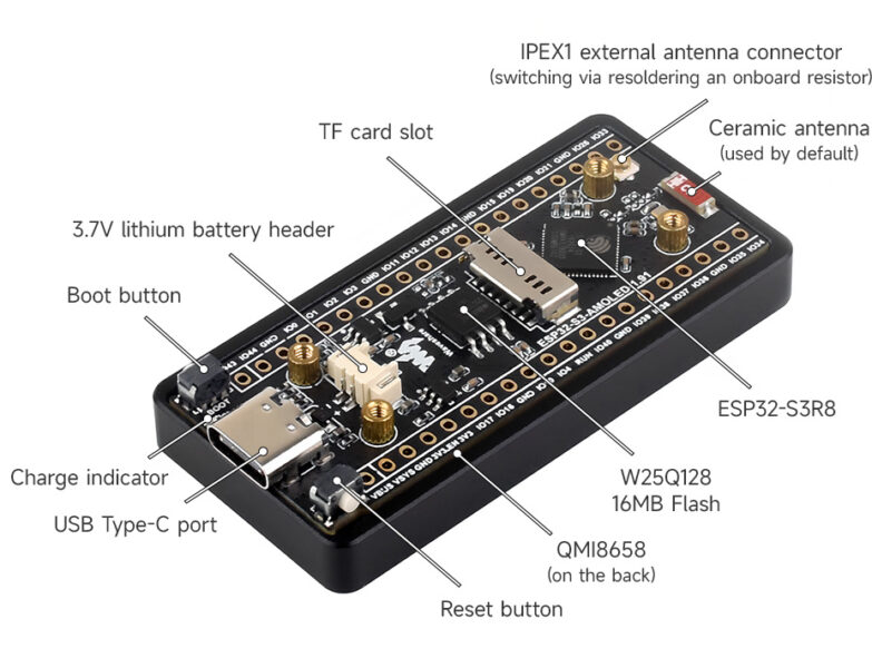 ESP32-S3 Touch AMOLED-1.91 specifications - Electronics-Lab.com