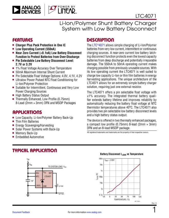LTC4071 - Electronics-Lab.com