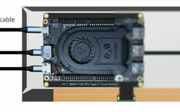Wiring Diagram of LattePanda Single Board Computer and 14-inch 4K Bar ...
